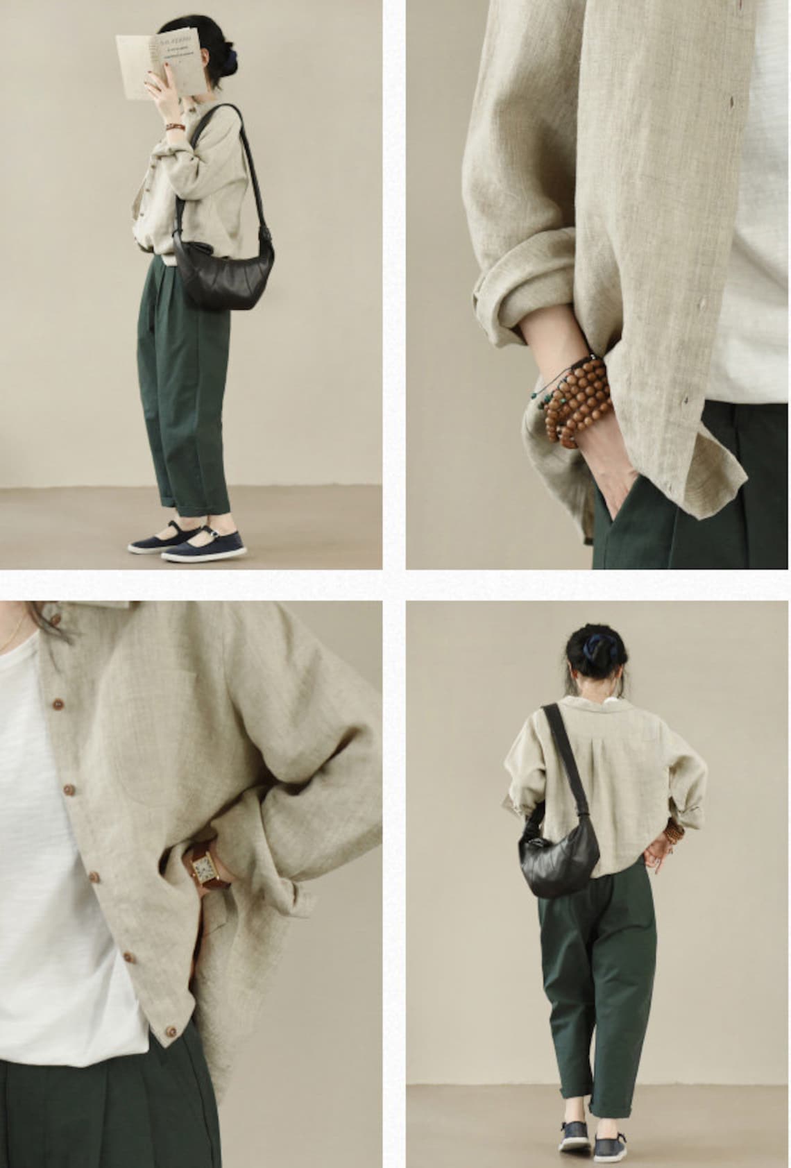 Linen Shirts for Women Linen Tunic Tops Spring Custom - Etsy