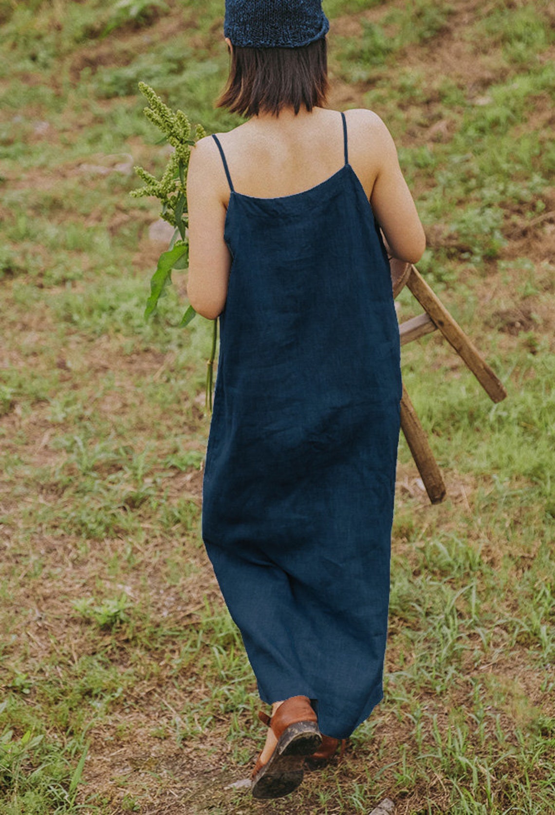 Linen Strap Dress Summer Linen Dress Linen Slip Dress Plus - Etsy