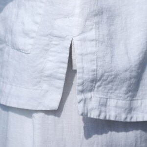 Linen Tops for Women, Spring Summer Linen Coat, White Linen Shirts ...