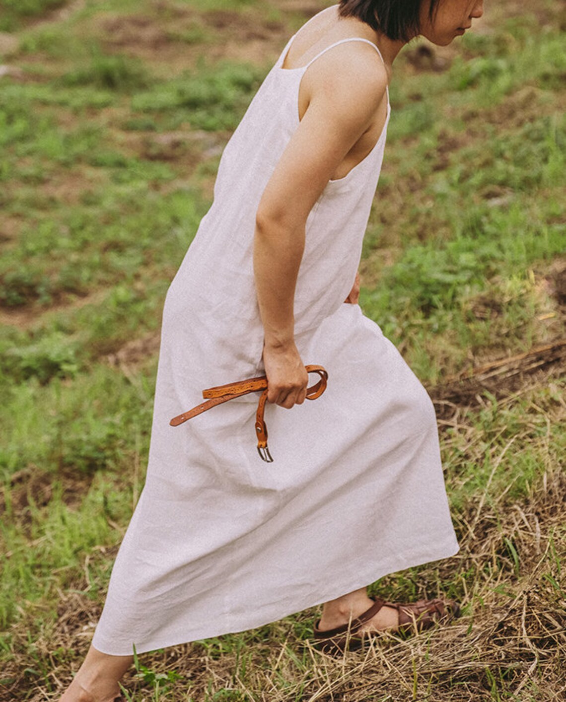 Linen Strap Dress Summer Linen Dress Linen Slip Dress Plus - Etsy