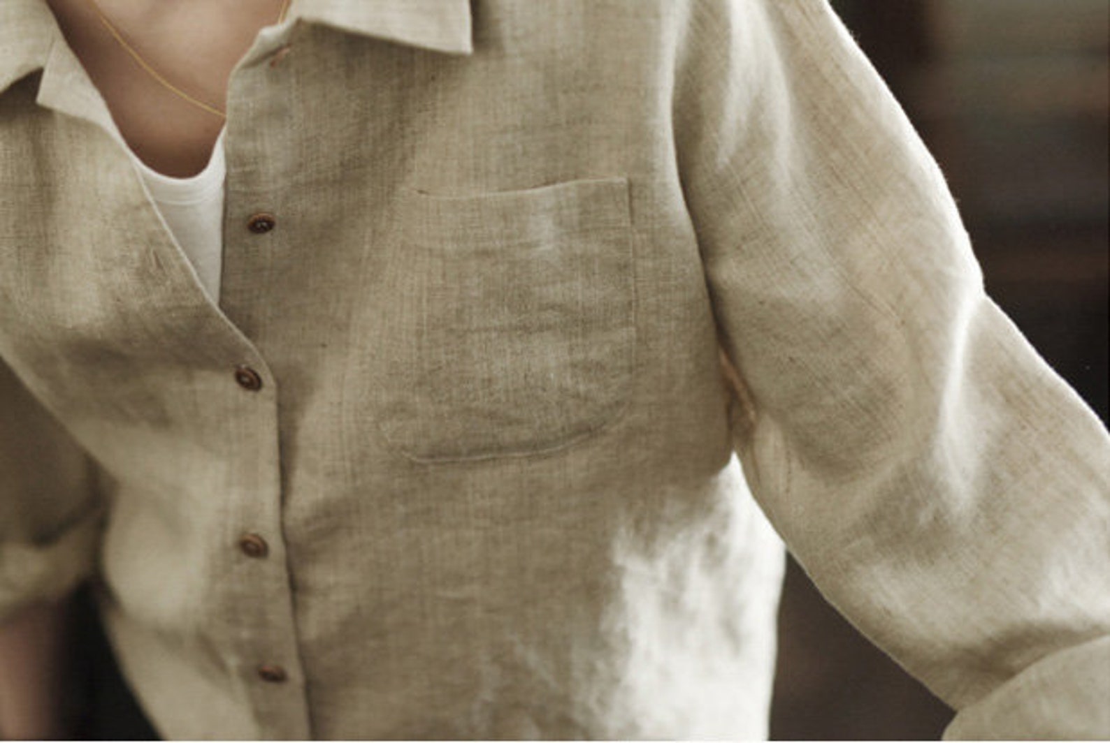 Linen Shirts for Women Linen Tunic Tops Spring Custom - Etsy