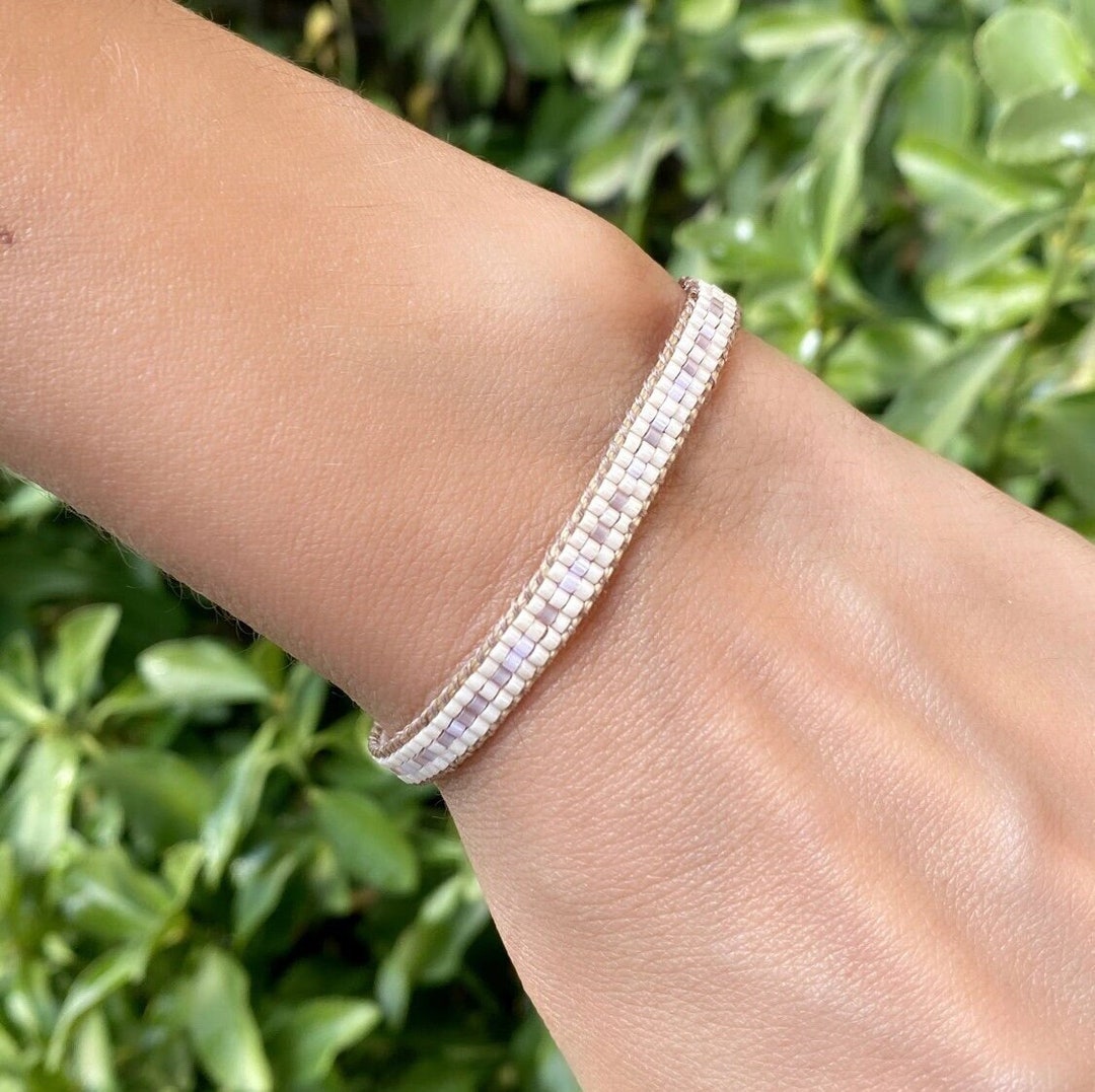 Custom Morse Code Bracelet: Secret Message Jewelry, Miyuki Glass Beads ...