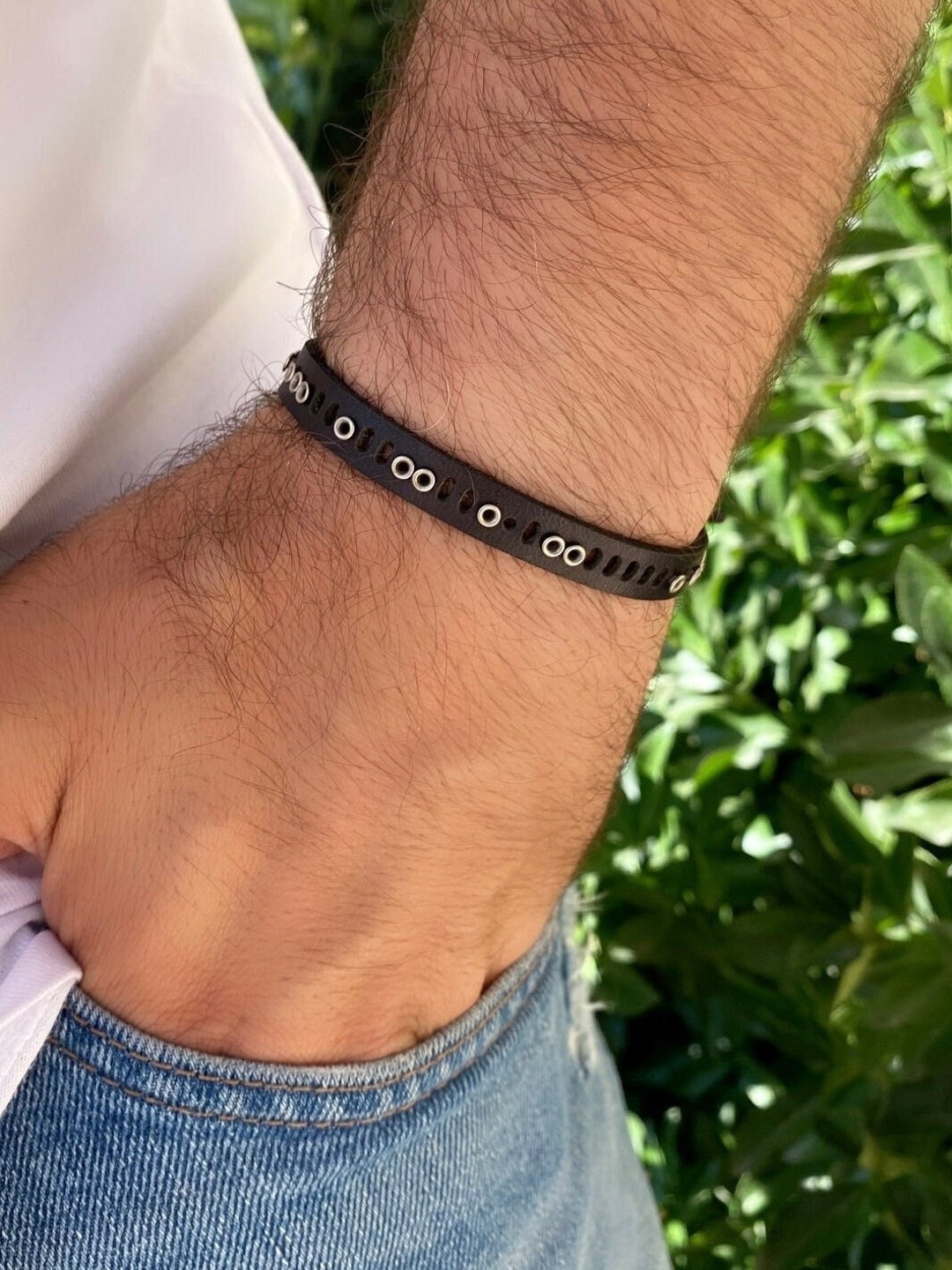 Custom Morse Code Mens Bracelet, Daddy of an Angel, Until We Meet Again ...