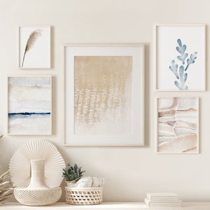 Boho Beach Gallery Wall Art, Modern Coastal Art for Apartment Decor ...