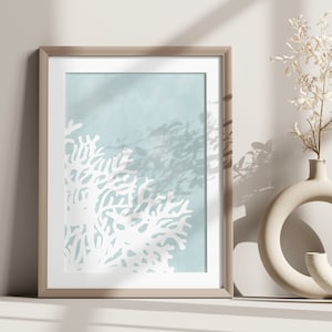 Coastal Home Decor, Boho Beach Wall Art, Coral Print, Nautical ...