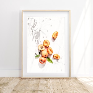 Orange Wall Art, Kitchen Wall Decor, Apricots Photo Poster, Apricots ...