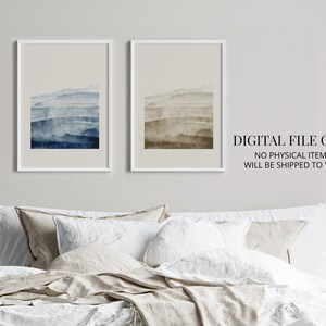 Ocean Poster for Beach House, Coastal Wall Art, Two Piece Set ...