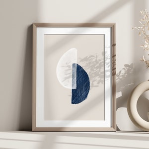 Abstract Watercolor Print, Beach Printable Art, Geometric Shapes, Above Bed Decor, Contemporary ...