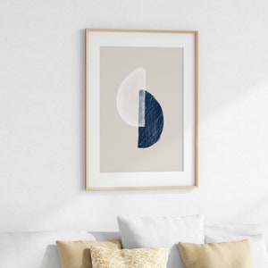 Abstract Watercolor Print, Beach Printable Art, Geometric Shapes, Above Bed Decor, Contemporary ...