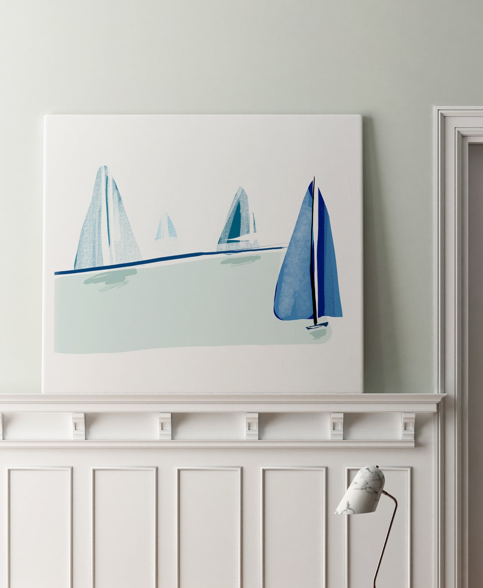 Sailboat Print Sailing Poster Sea Wall Art Regatta - Etsy