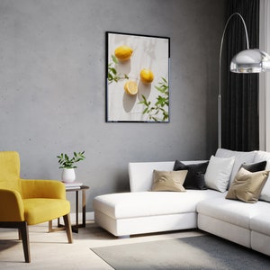 Yellow Wall Art, Lemon Photo Kitchen Poster, Yellow Kitchen Decor ...