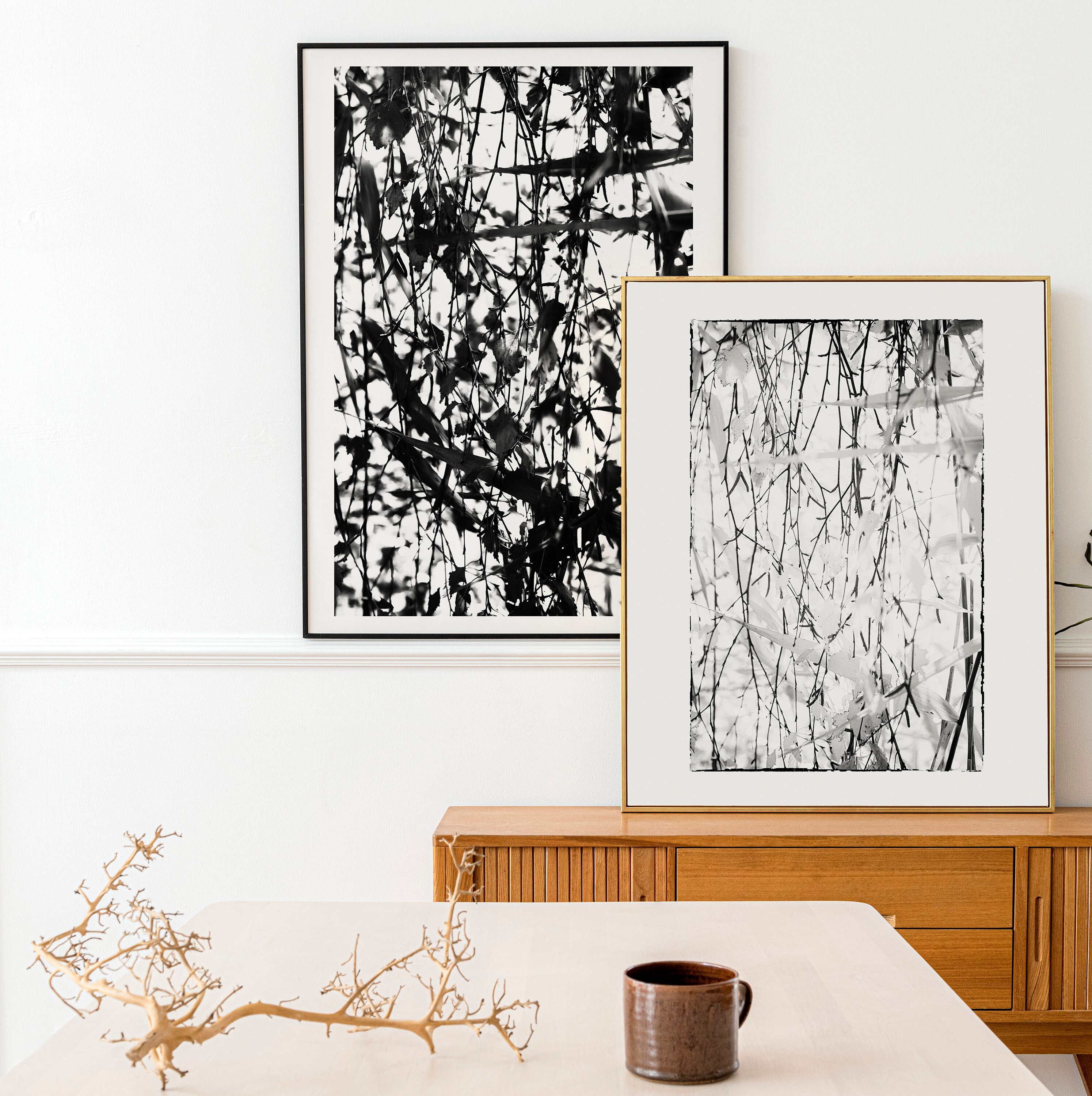 Nature Inspired Prints Tree Branches Art Set of 2 Black - Etsy