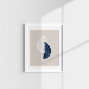 Abstract Watercolor Print, Beach Printable Art, Geometric Shapes, Above Bed Decor, Contemporary ...
