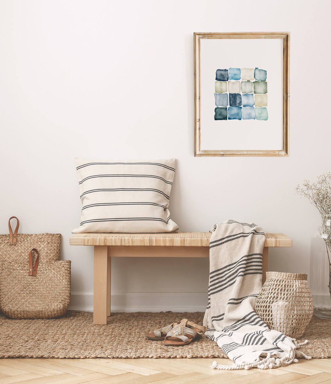 Abstract Coastal Wall Art Minimalist Beach Art Watercolor - Etsy