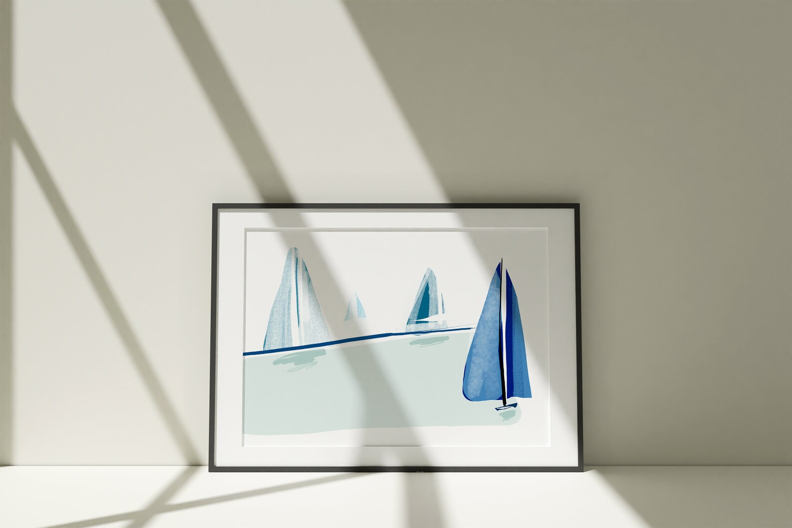 Sailboat Print Sailing Poster Sea Wall Art Regatta - Etsy