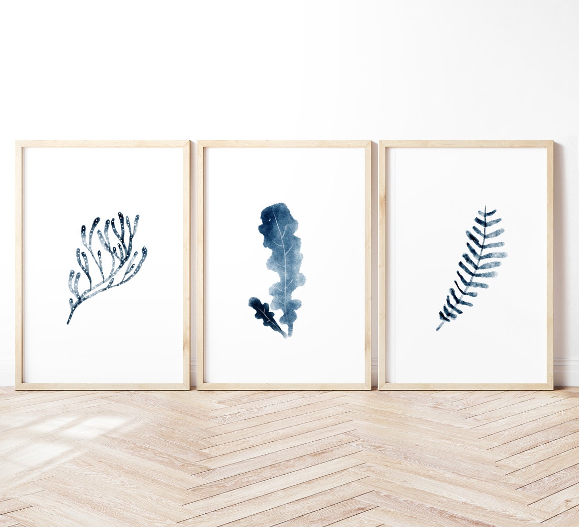 Coastal Set of 3 Prints Hampton Style Wall Decor Coastal | Etsy