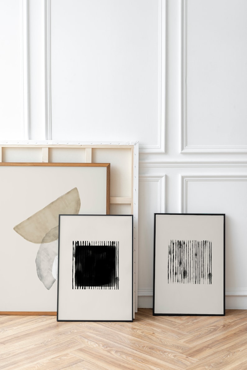 Japandi Wall Art Set of Two Prints Neutral Printable Art - Etsy