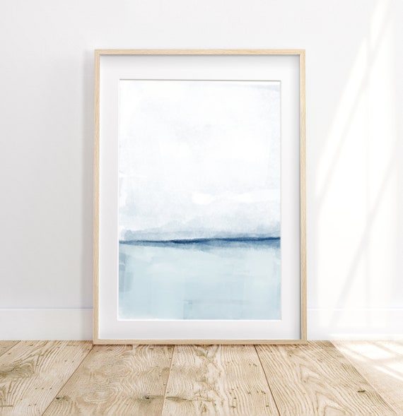 Abstract Coastal Prints Ocean Watercolor Printable Beach - Etsy