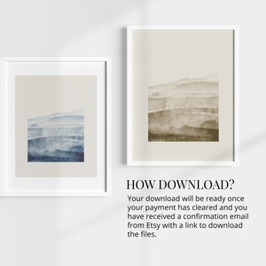 Ocean Poster for Beach House, Coastal Wall Art, Two Piece Set ...