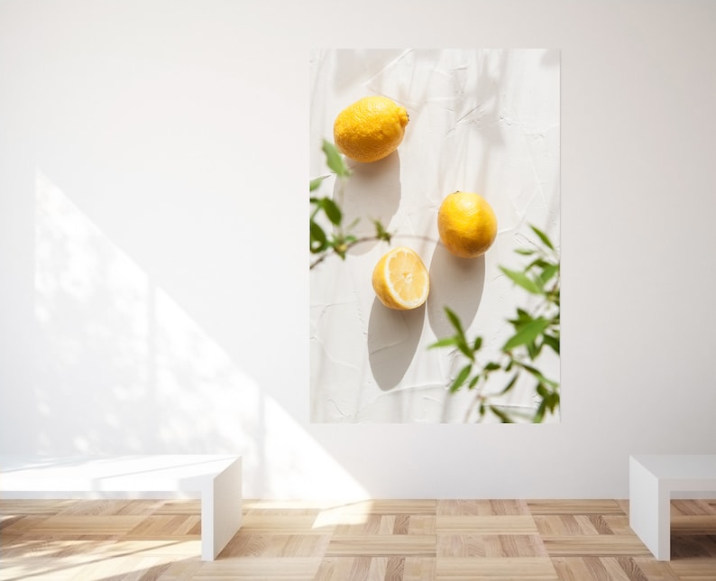 Yellow Wall Art Lemon Photo Kitchen Poster Yellow Kitchen - Etsy