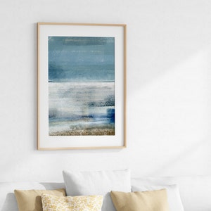 Abstract Water Painting, Earth Tone Wall Decor, Coastal Beach Poster ...