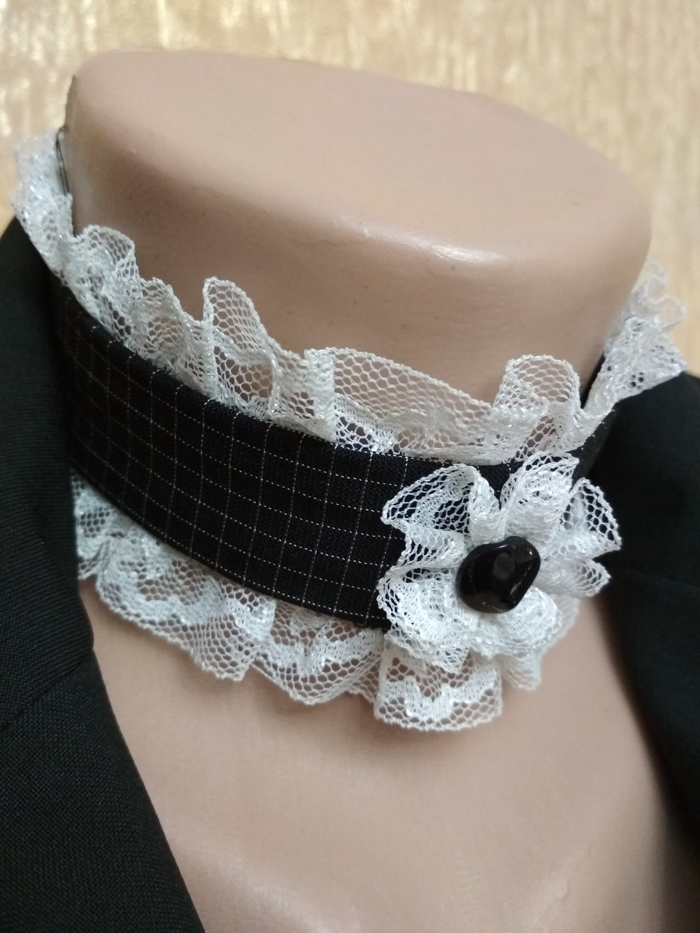 Neck Ruffle Collar, Victorian Collar Choker, Ruffle Choker, Victorian ...