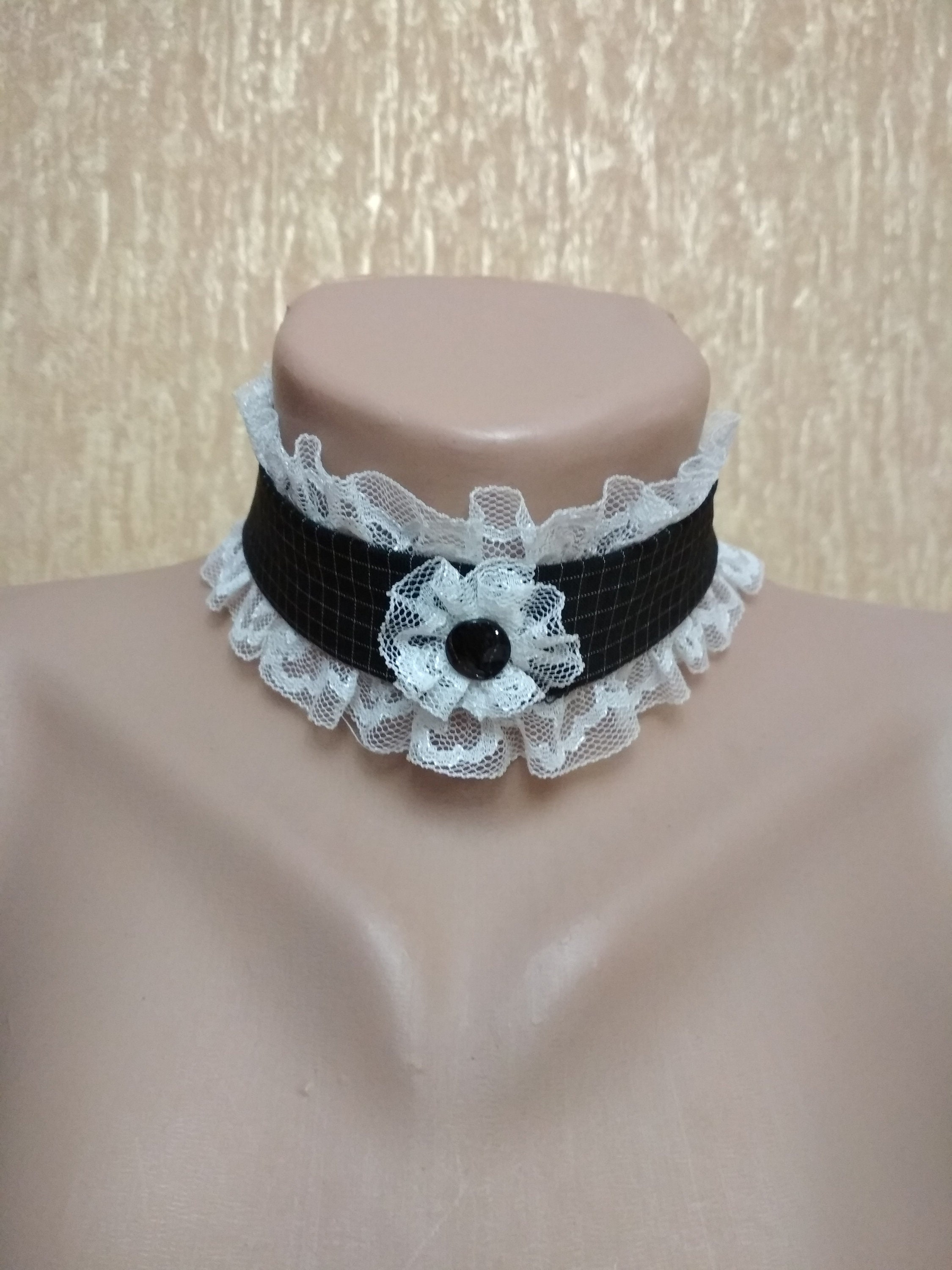 Neck ruffle collar Victorian collar choker Ruffle choker | Etsy