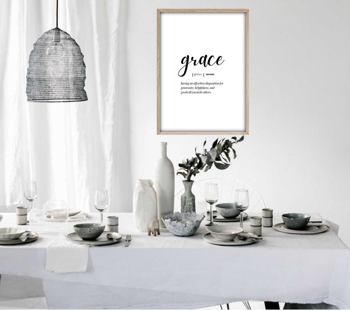 GRACE DEFINITION Wall Art, Grace Meaning, Printable Art, Download ...