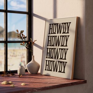 Southwestern Wall Décor Desert Howdy Art Print Set 2, Western Cowboy ...