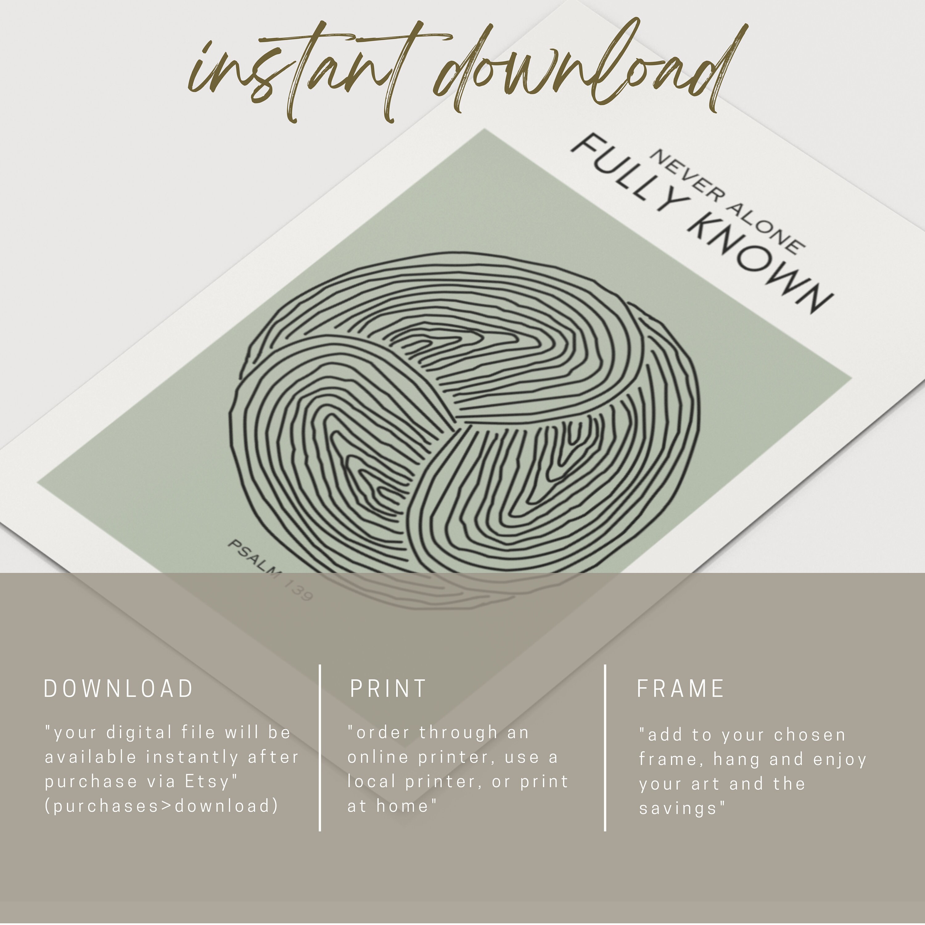 Sage Green Wall Art Prints Modern Christian Set of 2 Prints, Bible ...