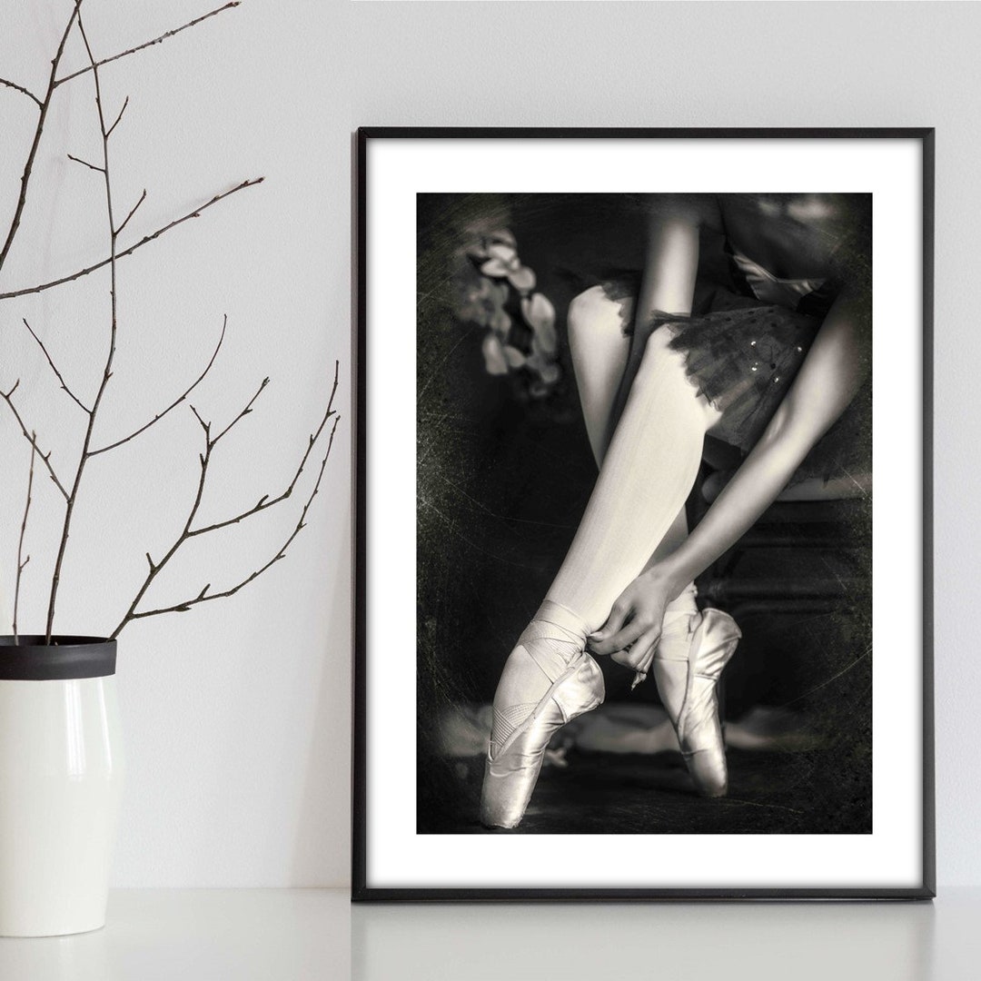 Ballet Dancer Shoes Art Print, Ballerina Gift Photography Wall Decor ...