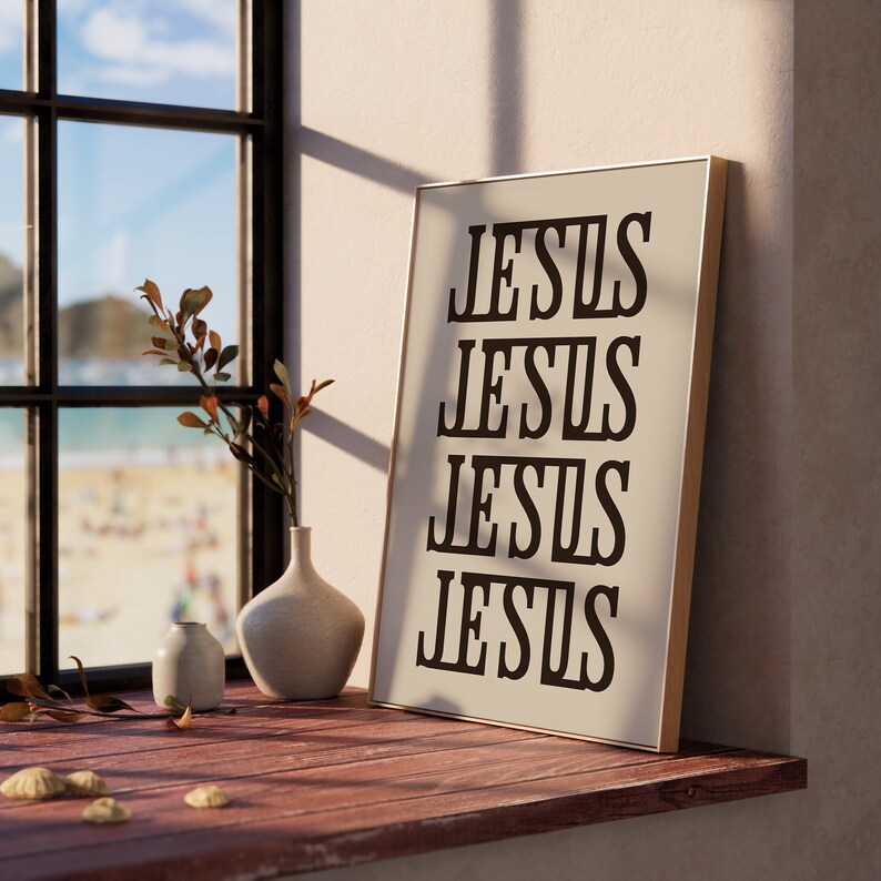 Howdy Jesus Western Christian Wall Décor Typography Art Print, Cowboy ...