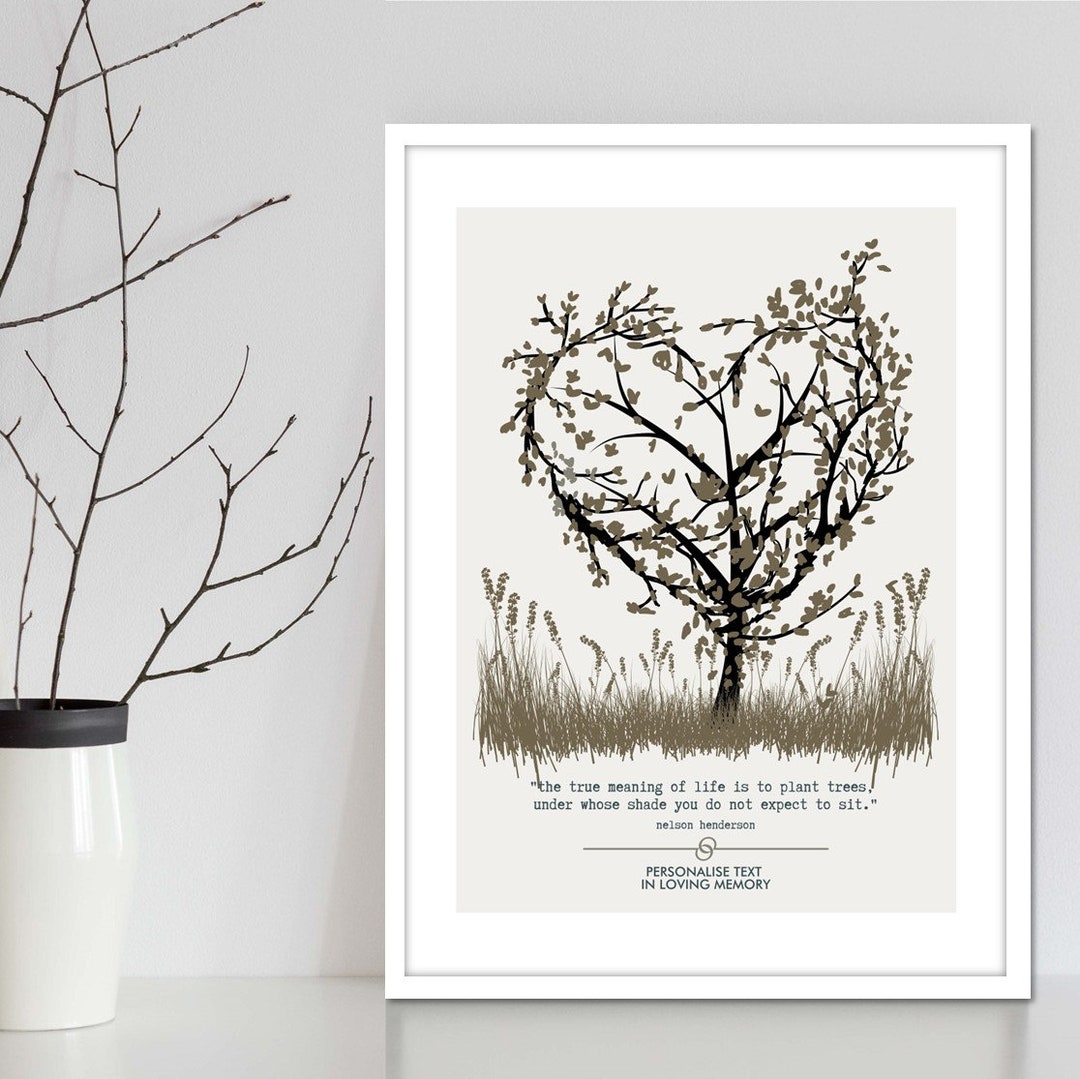 Personalized Remembrance Gift & Sympathy Quote From 'planting Trees ...