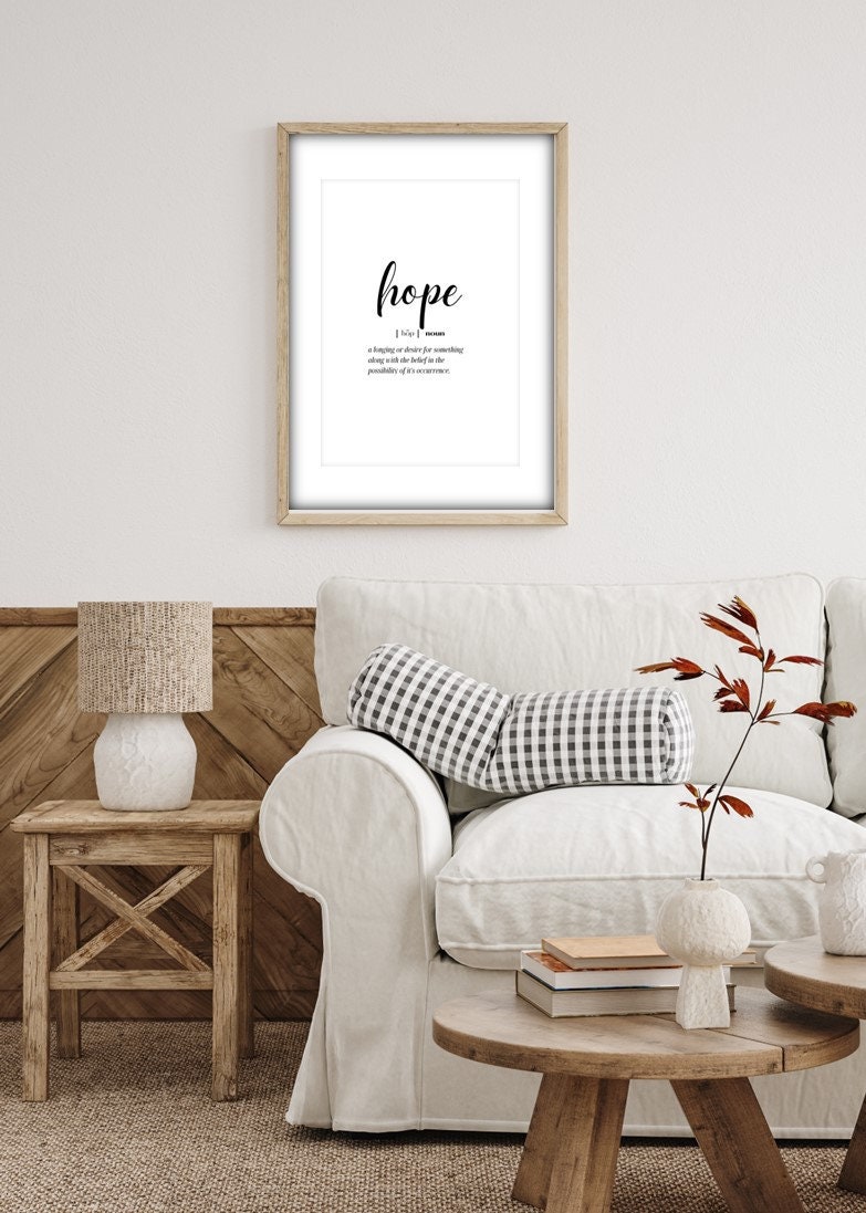 HOPE DEFINITION Wall Art, Hope Meaning, Printable Art, Download ...