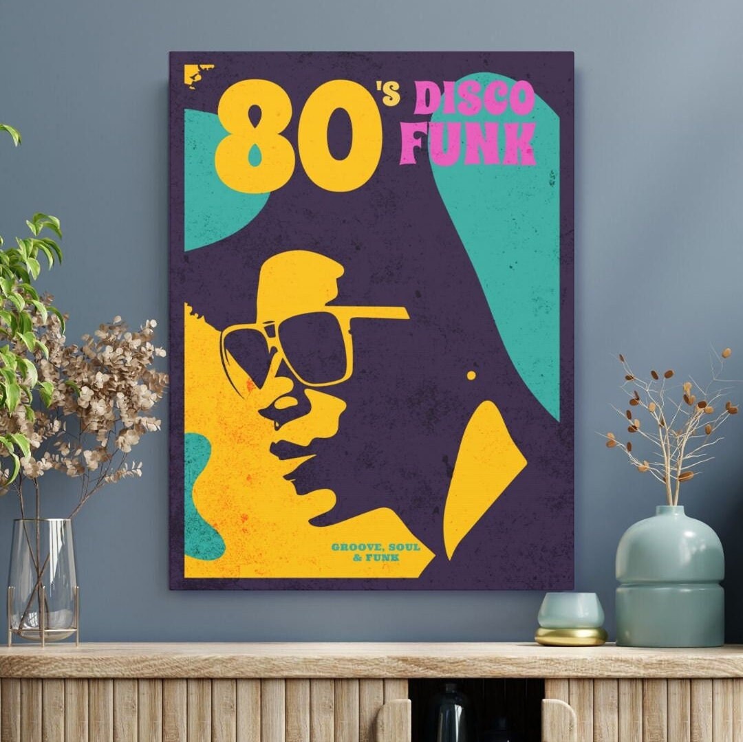 Groovy Retro Disco 70's 80's Canvas Wall Art Print. Colourful 70's ...