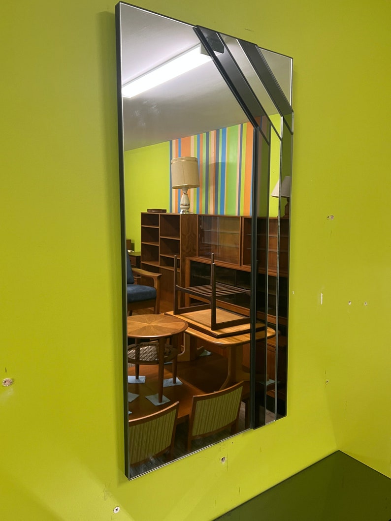 Vintage 80s Art Deco Revival Mirrored Entryway Mirror and - Etsy