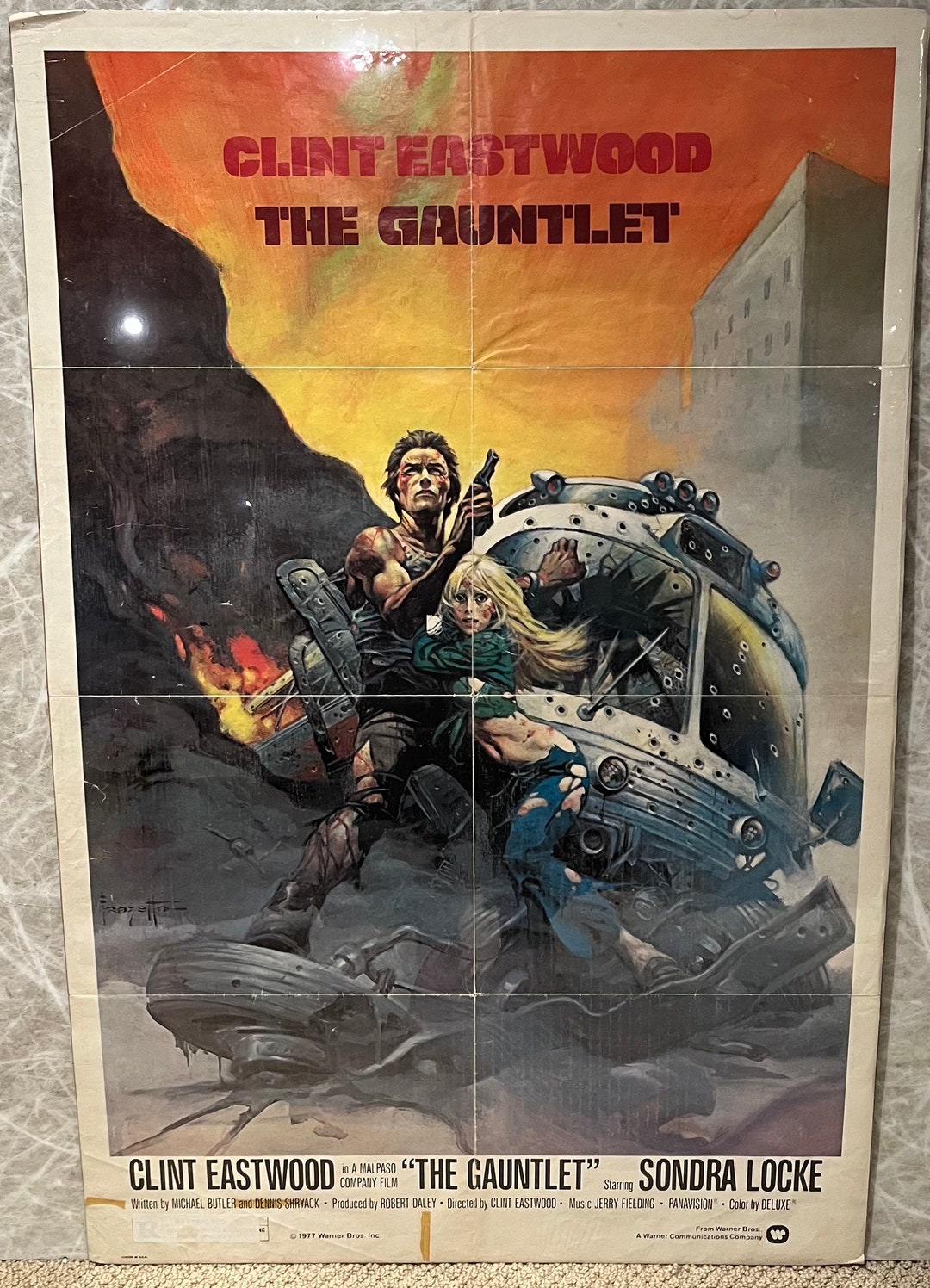 The Gauntlet Original Movie Poster 1977 Free Shipping - Etsy