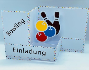 Bowling popup card - Etsy.de