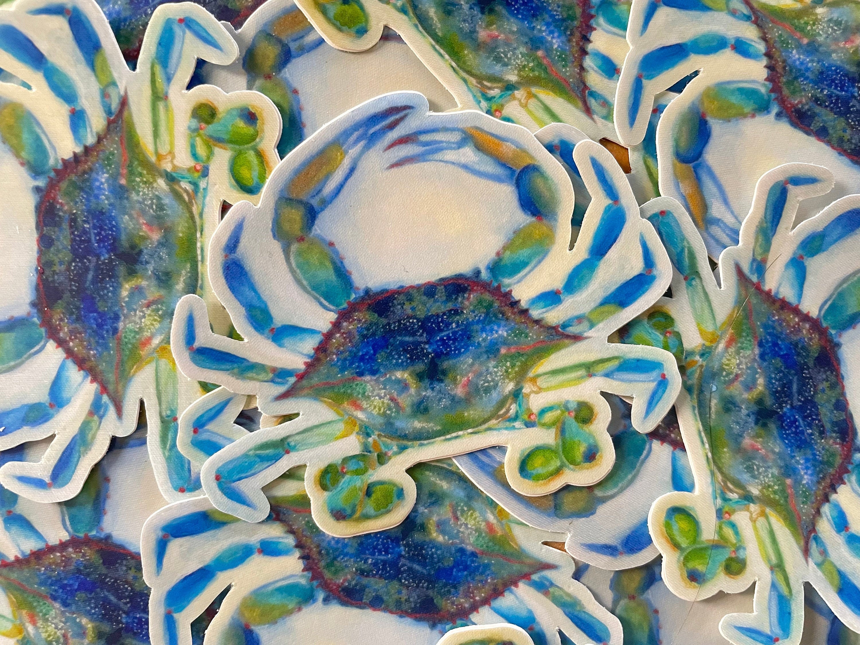Blue Crab Sticker - Etsy