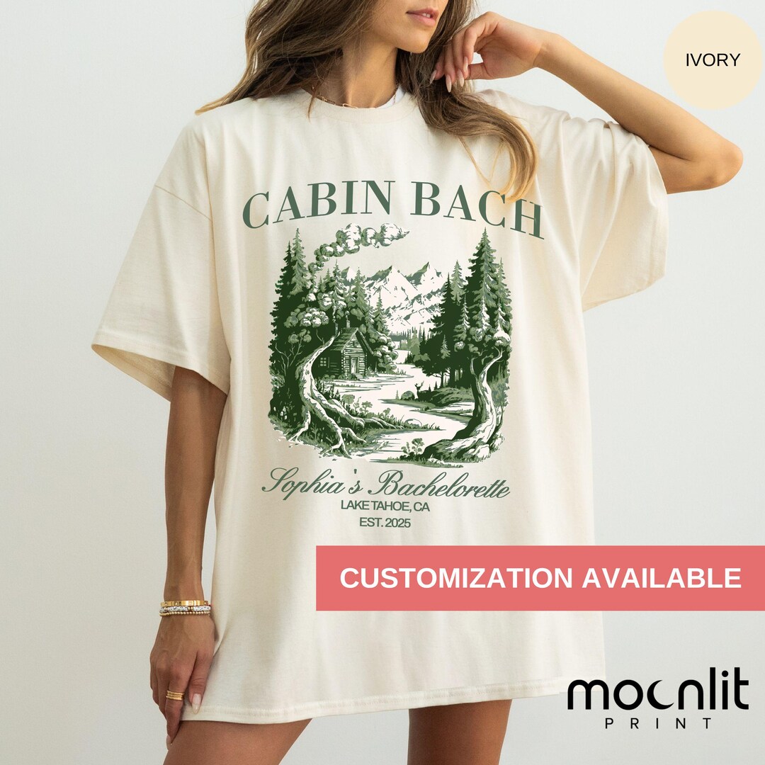 Personalized Cabin Bachelorette Party Shirt, Hiking Bridal Tee, Camp ...