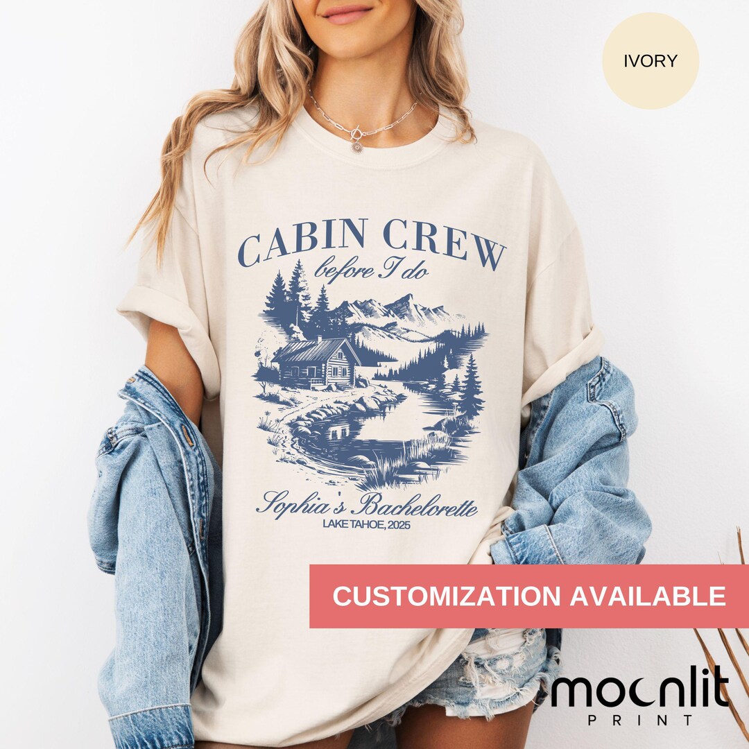 Personalized Cabin Bachelorette Party Shirt, Hiking Bridal Tee, Camp ...