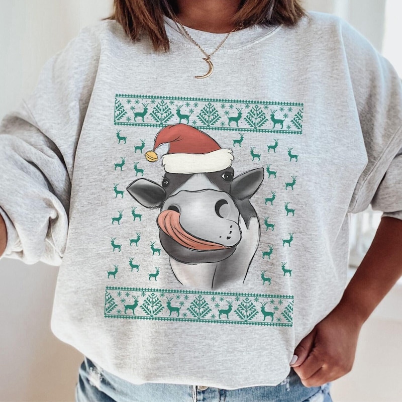 Cow Sweater - Etsy