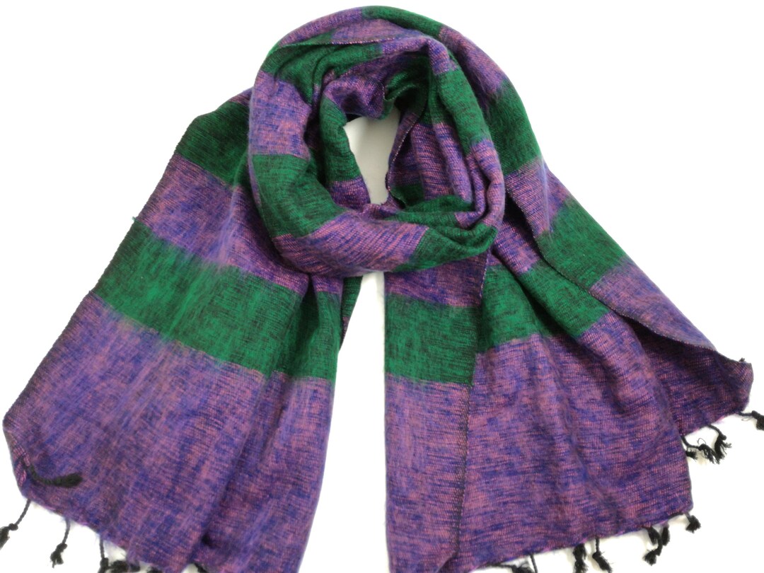 Striped Yak Shawl - Handmade in Nepal - Ammonite - Etsy