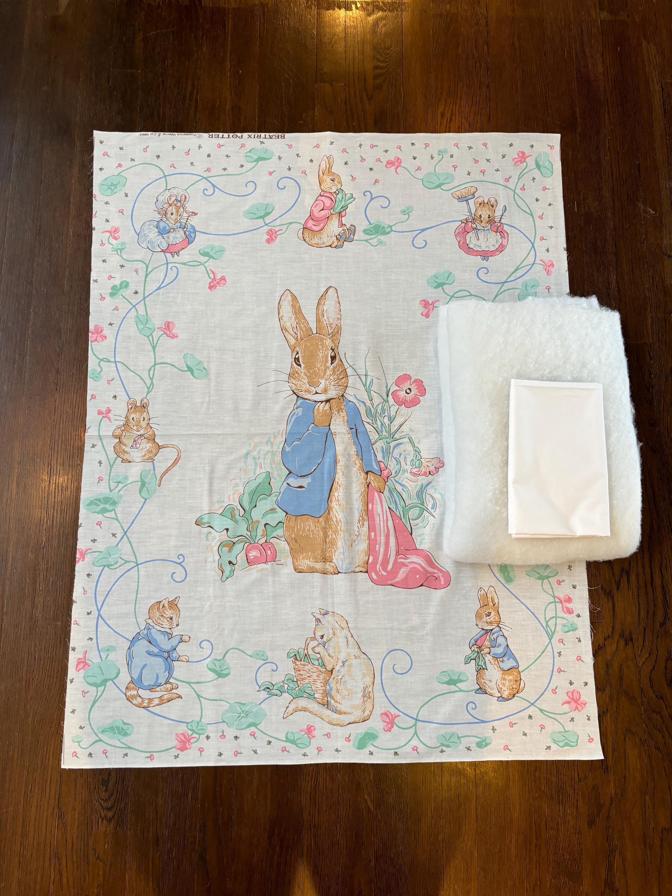 PETER RABBIT Baby Quilt Kit...34" X 42"- Beatrix Potter " Peter Rabbit ...