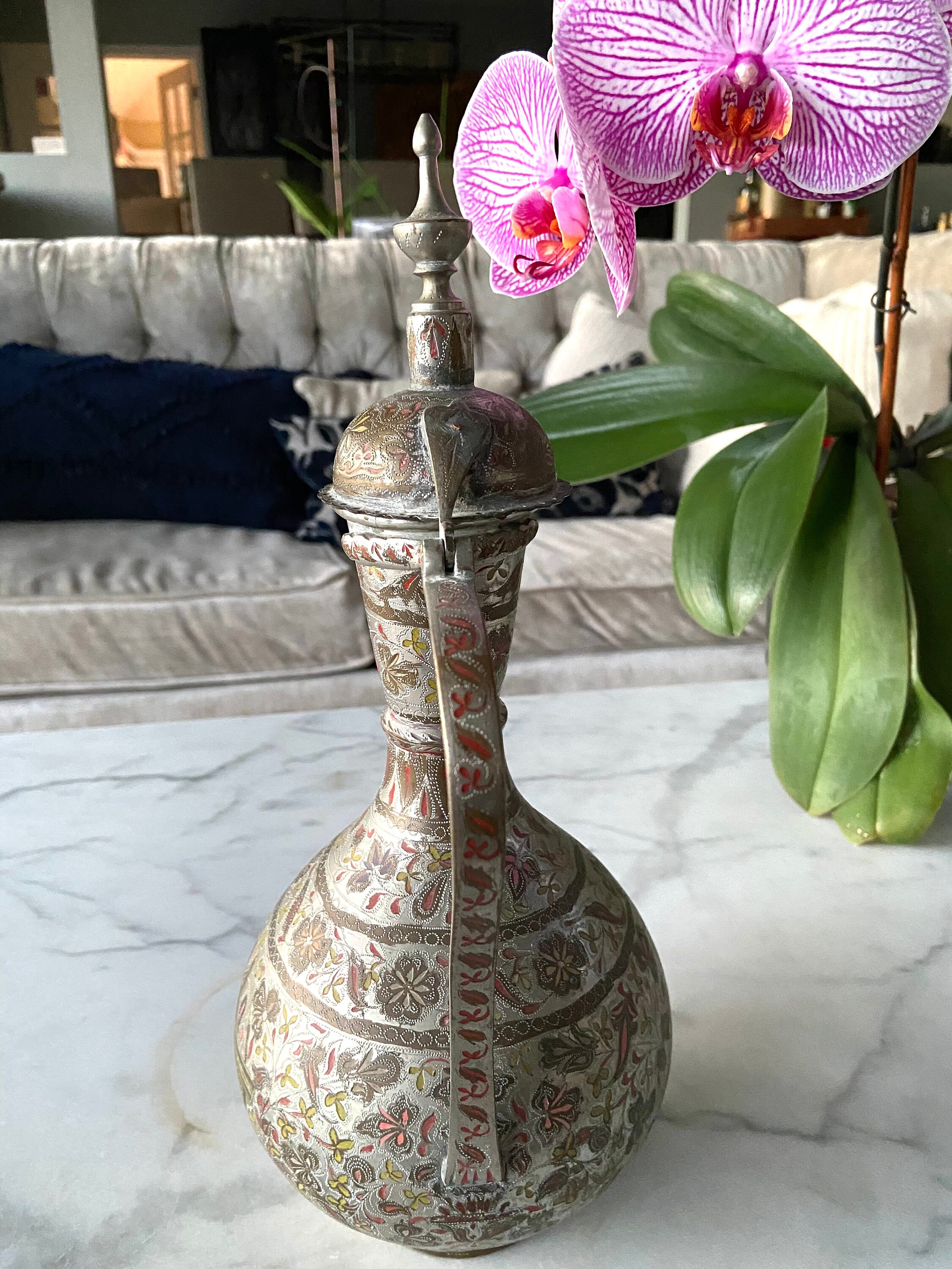 VINTAGE ANTIQUE DALLAH Coffee Pot Teapot Turkish Silver - Etsy