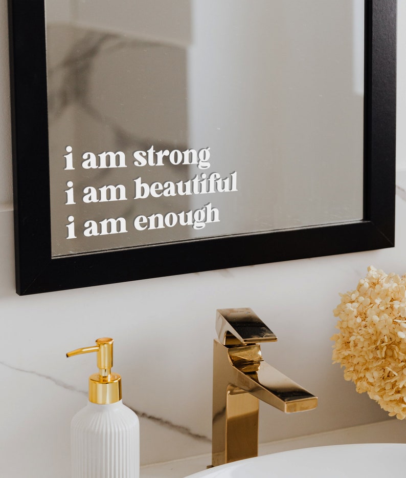 Mirror Affirmation Set Mirror Vinyl Decals Affirmation - Etsy Australia