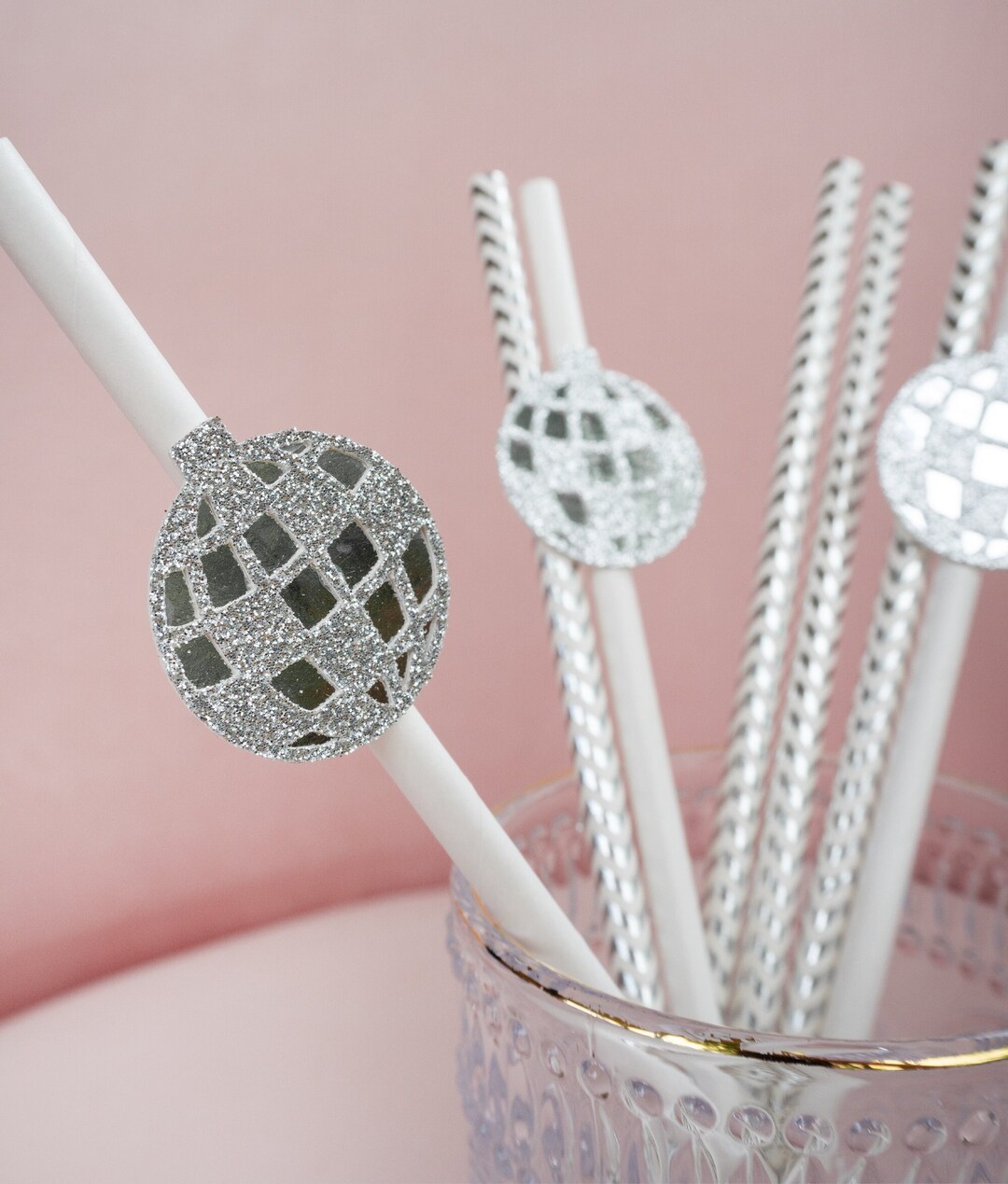 Disco Ball Straws, New Year's Eve Decoration, 70s 80s Theme Party ...