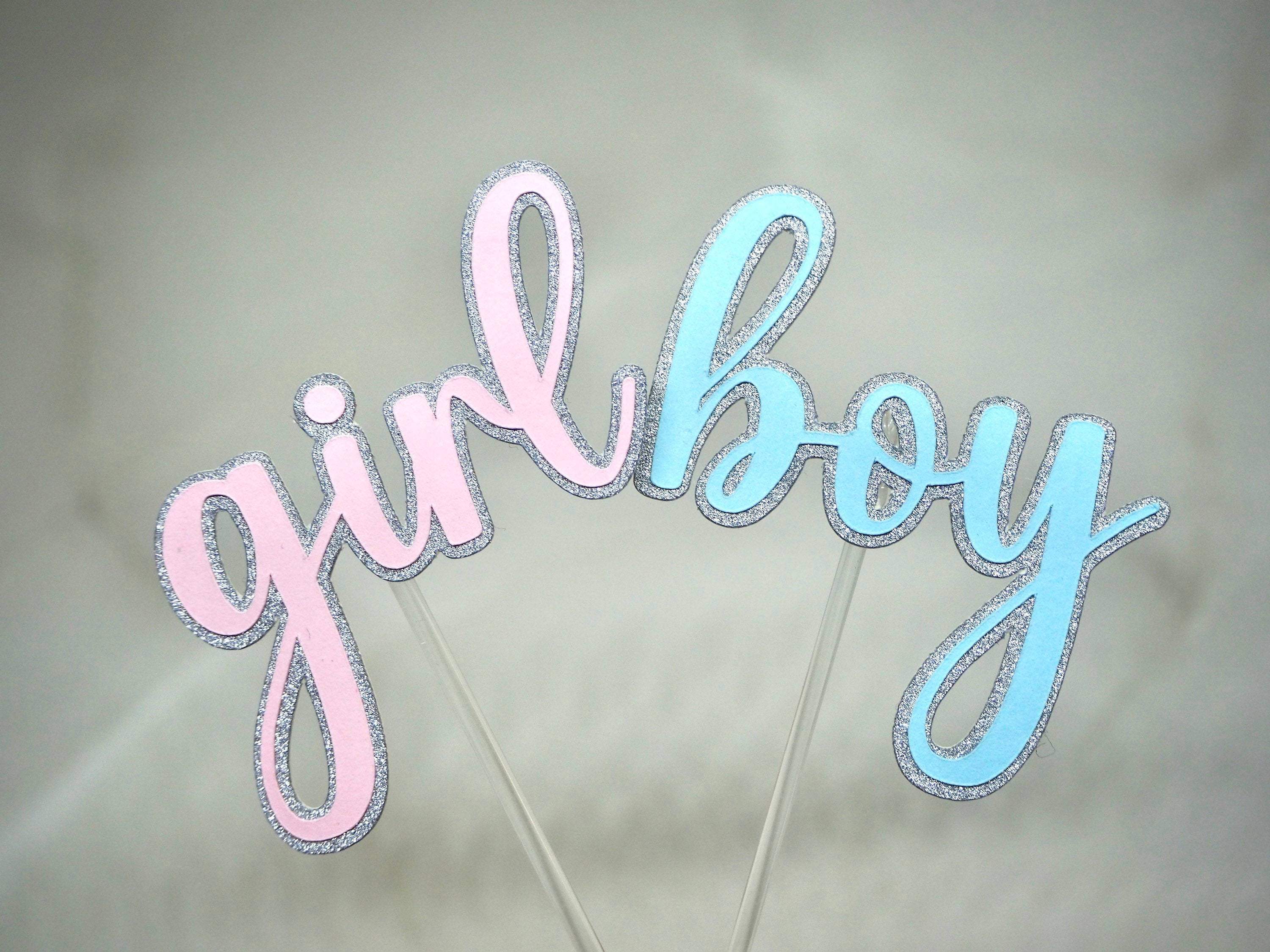 12 Boy or Girl Cupcake Toppers Baby Shower Gender Reveal - Etsy Australia