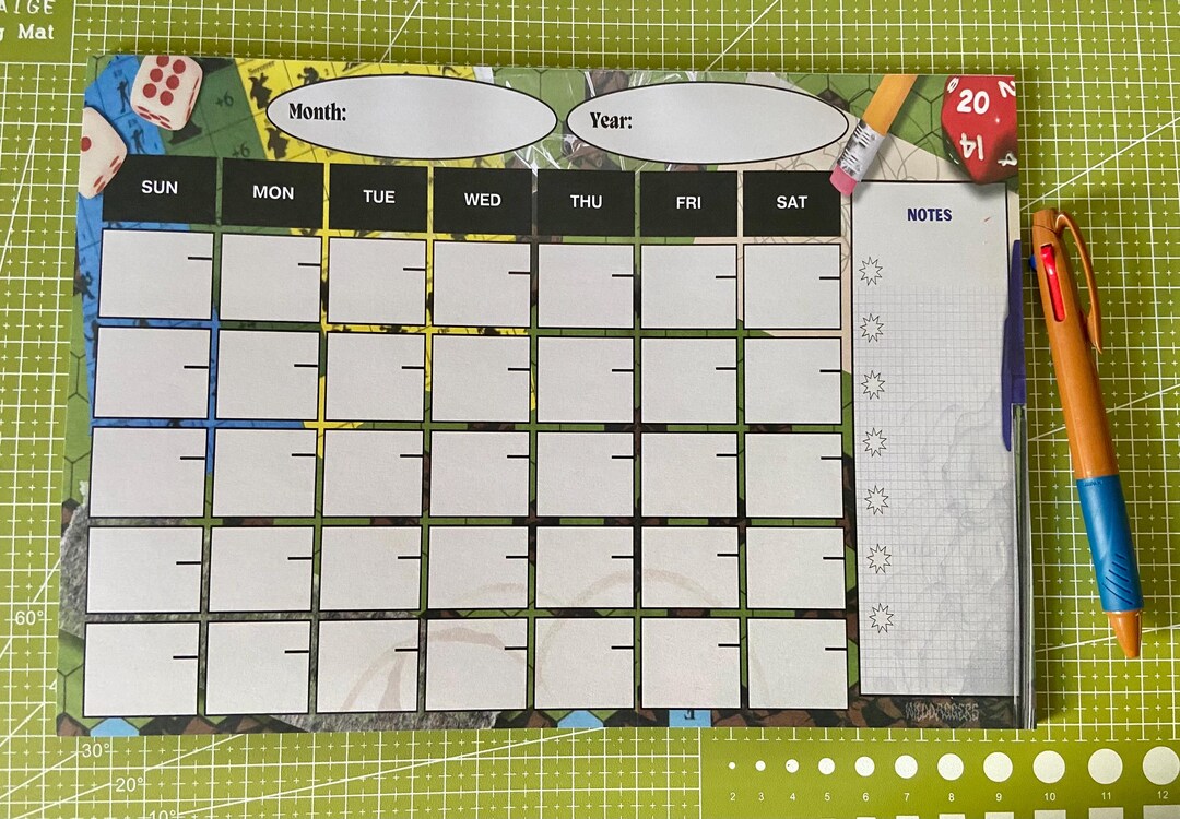 Dungeons and Dragons/ttrpg Themed Calendar - Etsy
