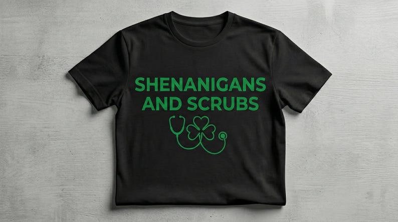 Shenanigans Scrubs SVG | St Patrick Nurse Shirt Design | Shamrock ...